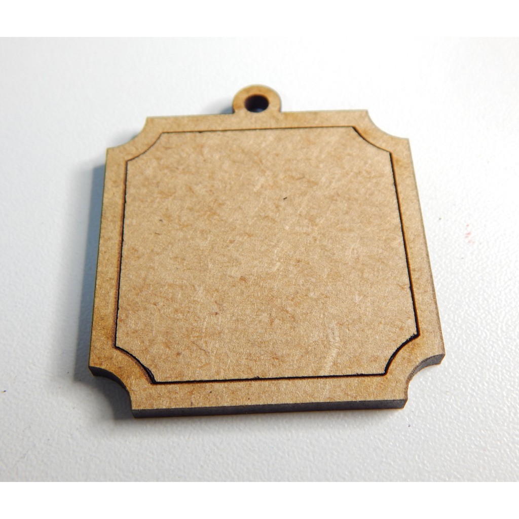 Kit com 10 Mini Bastidores Quadrado Chanfrado em MDF Cru Pingente Colar ...