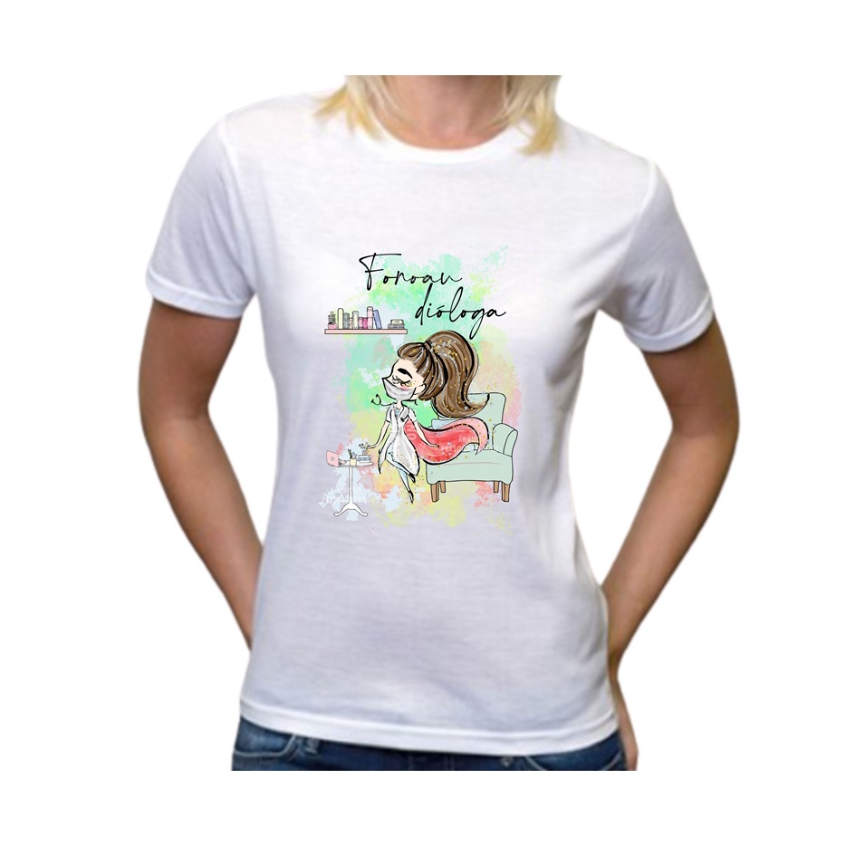 Camiseta baby look Fonoaudióloga Profissões Formatura Fonoaudiologia ...