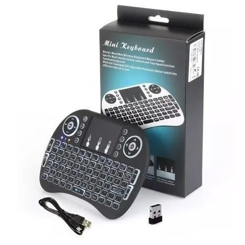 Mini Teclado Keyboard Sem Fio Wireless Iluminado Luz Led | Shopee Brasil