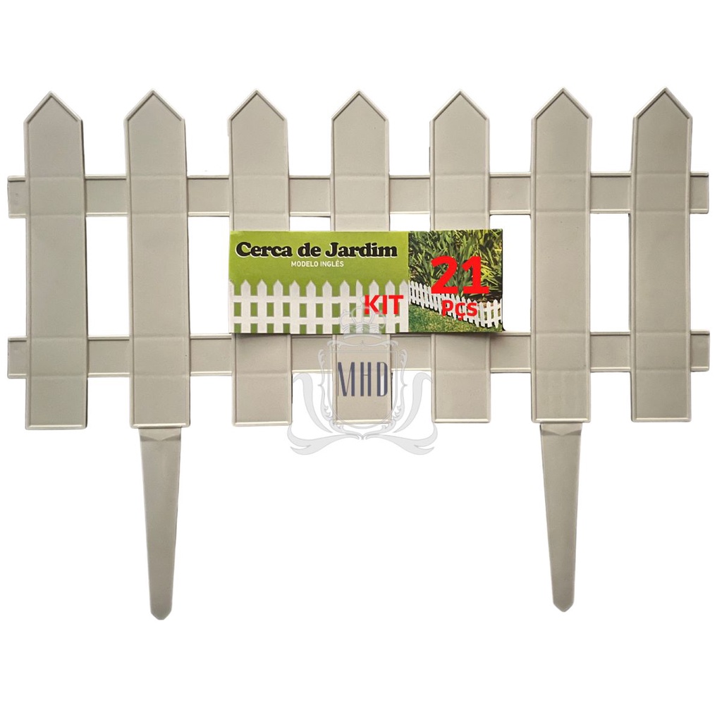 Kit 21 Cercas Decorativas para Jardim Plástica Branco para Horta ...