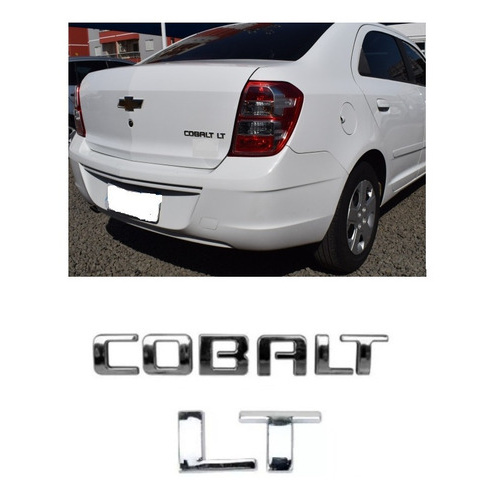 Kit Emblemas Cobalt Lt Cromado Chevrolet | Shopee Brasil