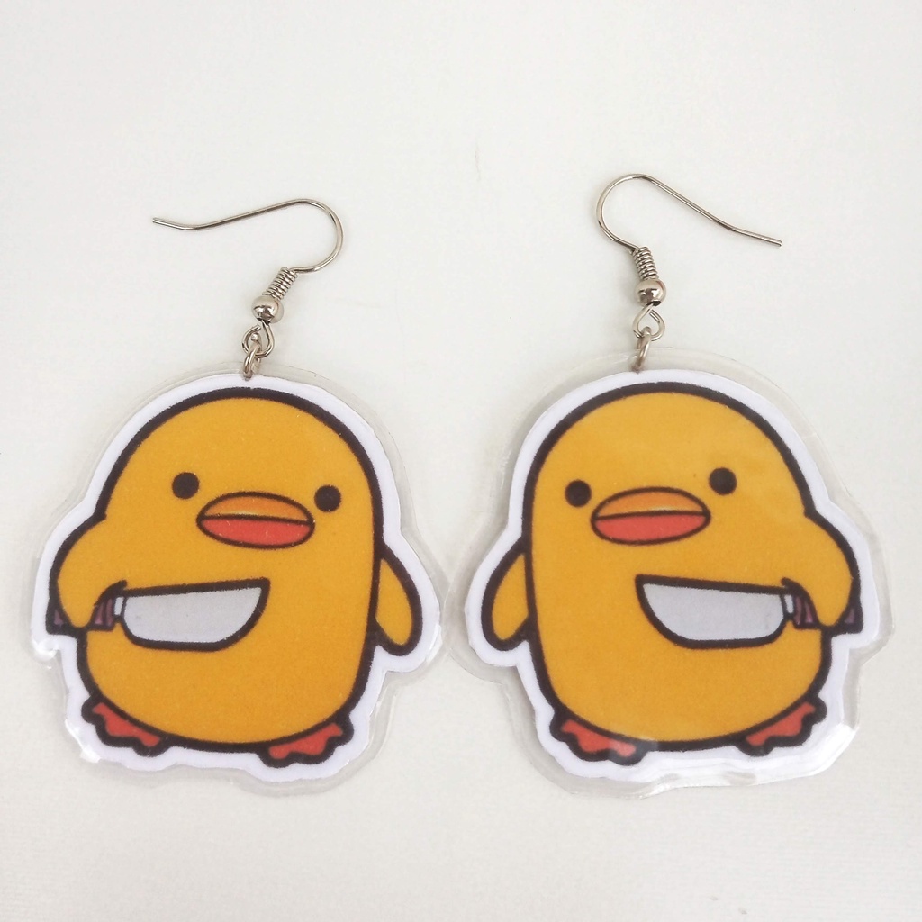 Brincos Pintinho com Faca frente e verso |kawaii anime fofo aesthetic ...