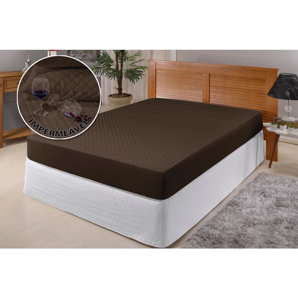 Capa Protetora De Colchão Impermeável Cama Solteiro Box | Shopee Brasil