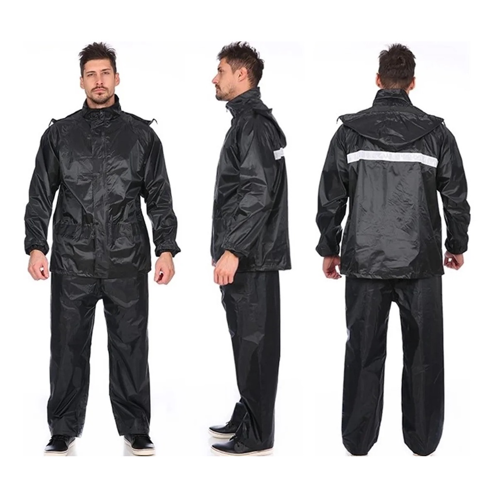 Capa Chuva Roupa Conjunto Jaqueta Calça Motoqueiro Reforçada | Shopee ...