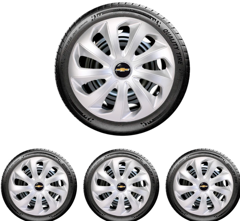 Calota Esportiva Velox Prata Aro 15 Adaptável Celta Corsa Sonic Montana ...