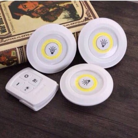 Kit 3 Lampadas Luminaria Led Spot Sem Fio Controle Remoto | Shopee Brasil