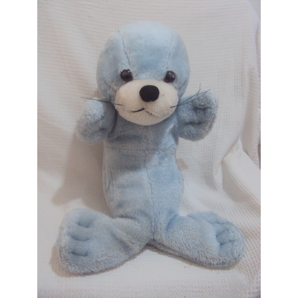 Foca Azul De Pelúcia Coleção Parmalat Altura 37cm | Shopee Brasil