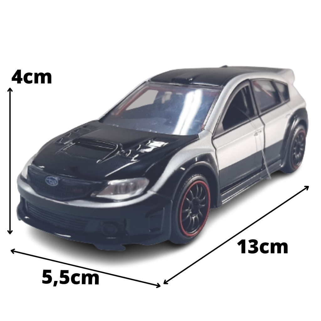 Carrinho de Ferro Subaru Impreza WRX STI 2008 Brian Velozes e Furiosos Miniatura Escala 1/32 ...