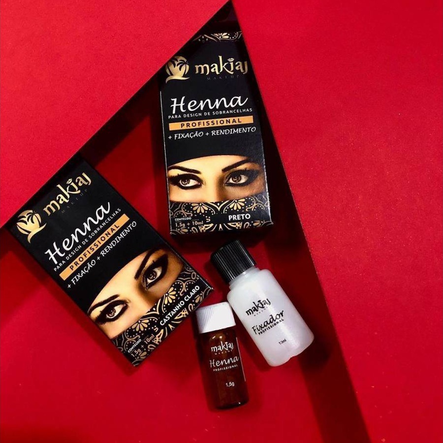 Kit 2 Henna Rena Makiaj Para Disigner De Sobrancelhas Alta Fixação e ...
