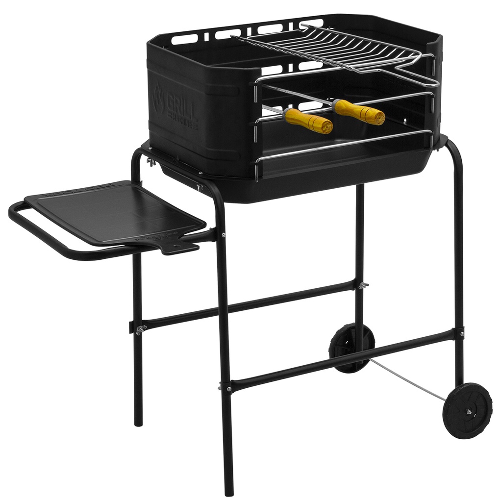 Churrasqueira A Carvão Desmontável Portátil Bacia Esmaltada Aço Pro ...