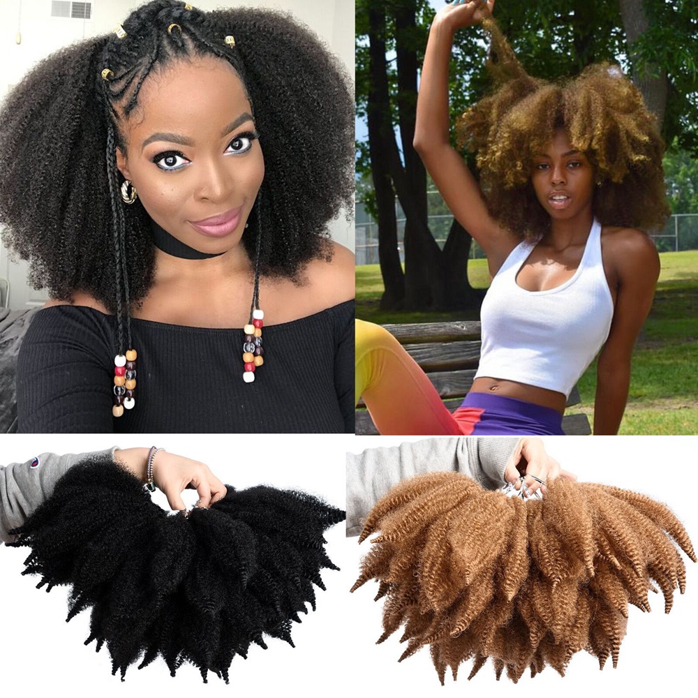 Black Ombre 40 gramas Afro Buff Marley Tranças Sintéticas Chrochet ...