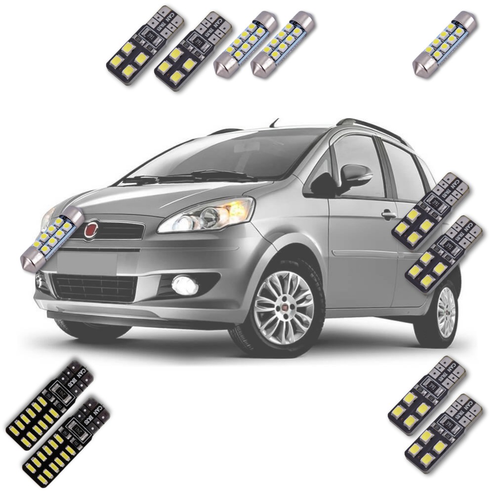 Kit Lâmpadas Led Interna Fiat Idea 2011 a 2016 | Shopee Brasil
