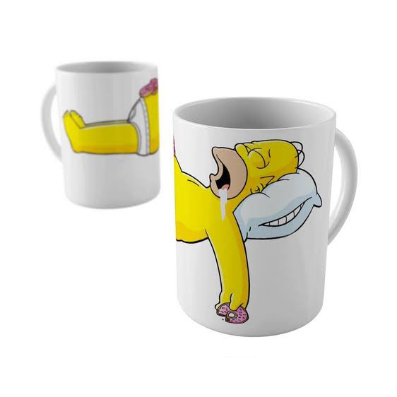 Caneca Homer Simpson Dormindo | Shopee Brasil