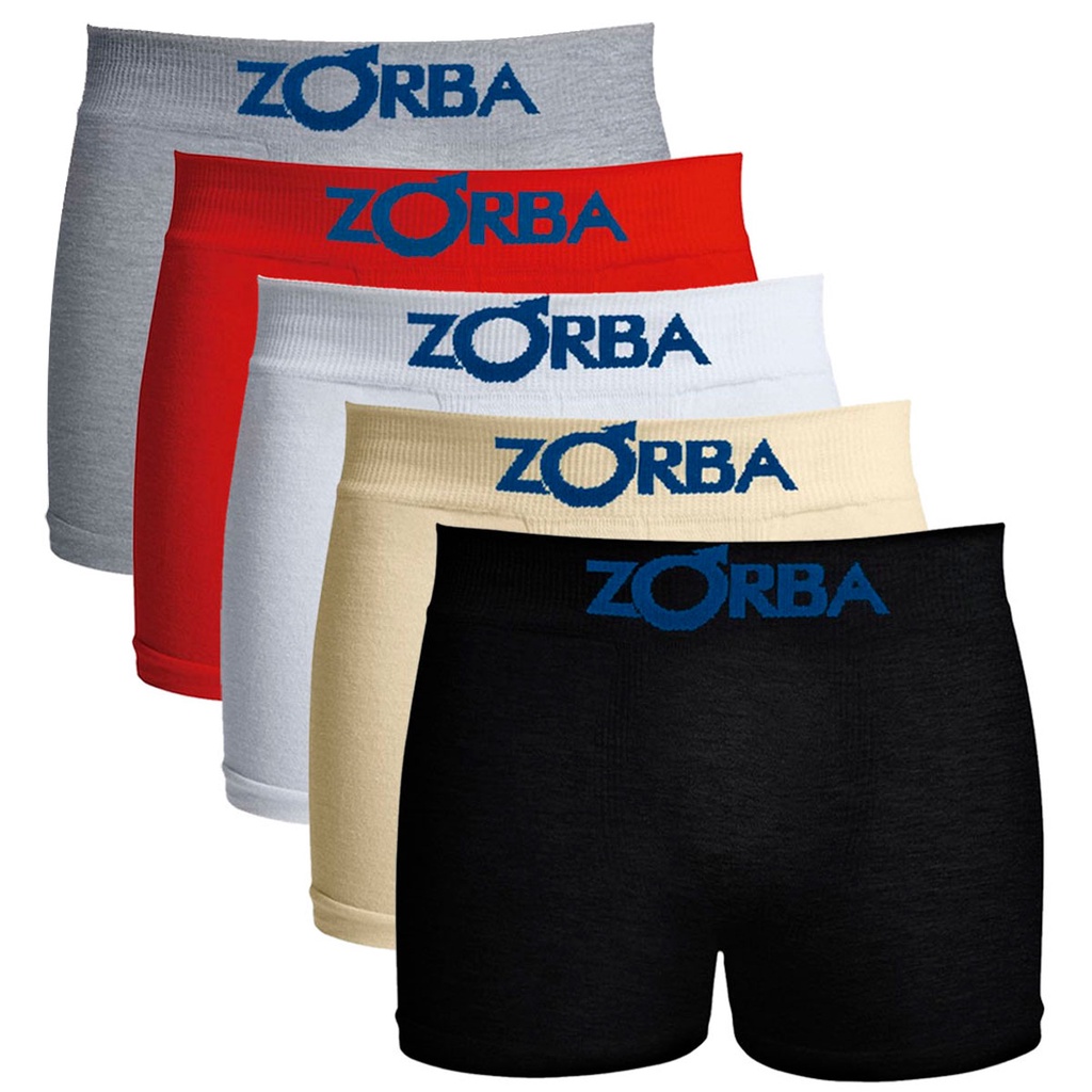 Kit com 5 Cuecas Infantil Boxer sem Costura Algodão Zorba | Shopee Brasil