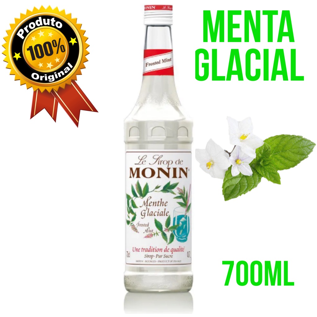 Xarope Menta Glacial Monin 700 ml - Original Importada Lacrada Menta Branca | Shopee Brasil