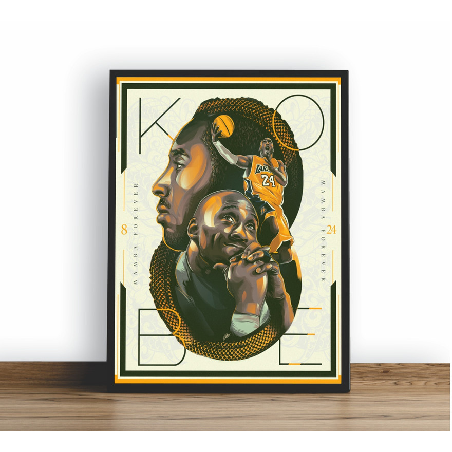 Quadro Decorativo poster Kobe Bryant Basquete Classico | Shopee Brasil