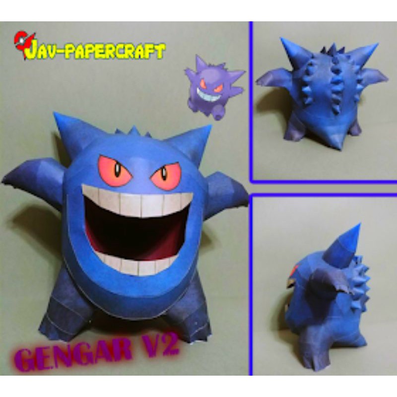 Pokemon Gengar v2 Papercraft | Shopee Brasil