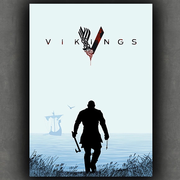 Série Vikings, Netflix, Geek, Ragnar Lothbrok, Quadro Decorativo ...