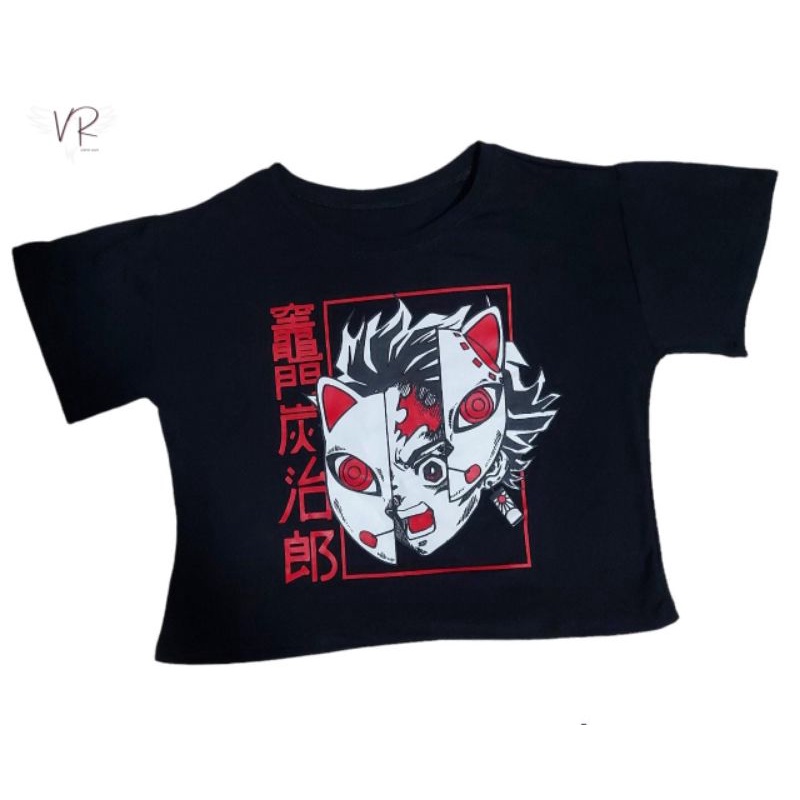 Cropped Tanjiro Demon Slayer Kimetsu no Yaiba Anime Feminina | Tamanho ...