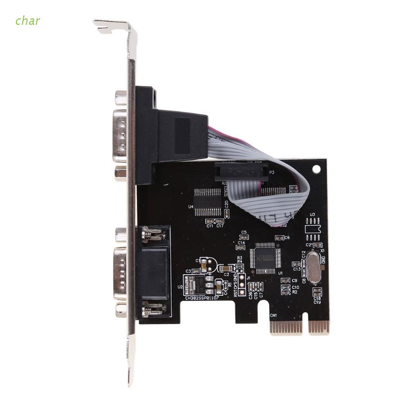 Placa De Expansão Char Pcie Dual Serial Chip Ax99100 2 Portas Industrial Db9 Com Rs232 | Shopee ...