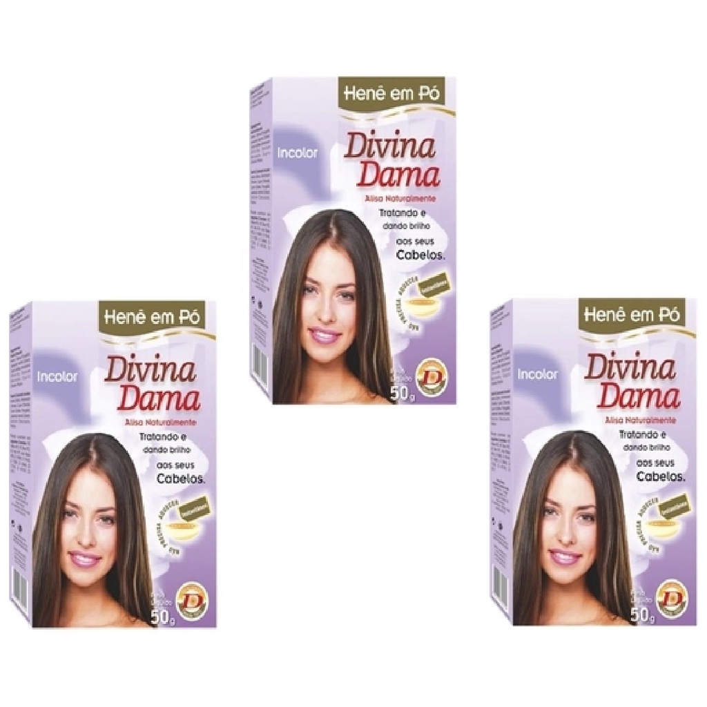 Hene Divina Dama Incolor Em Po 03x50gr Jaborandi (03 Unidades) | Shopee ...