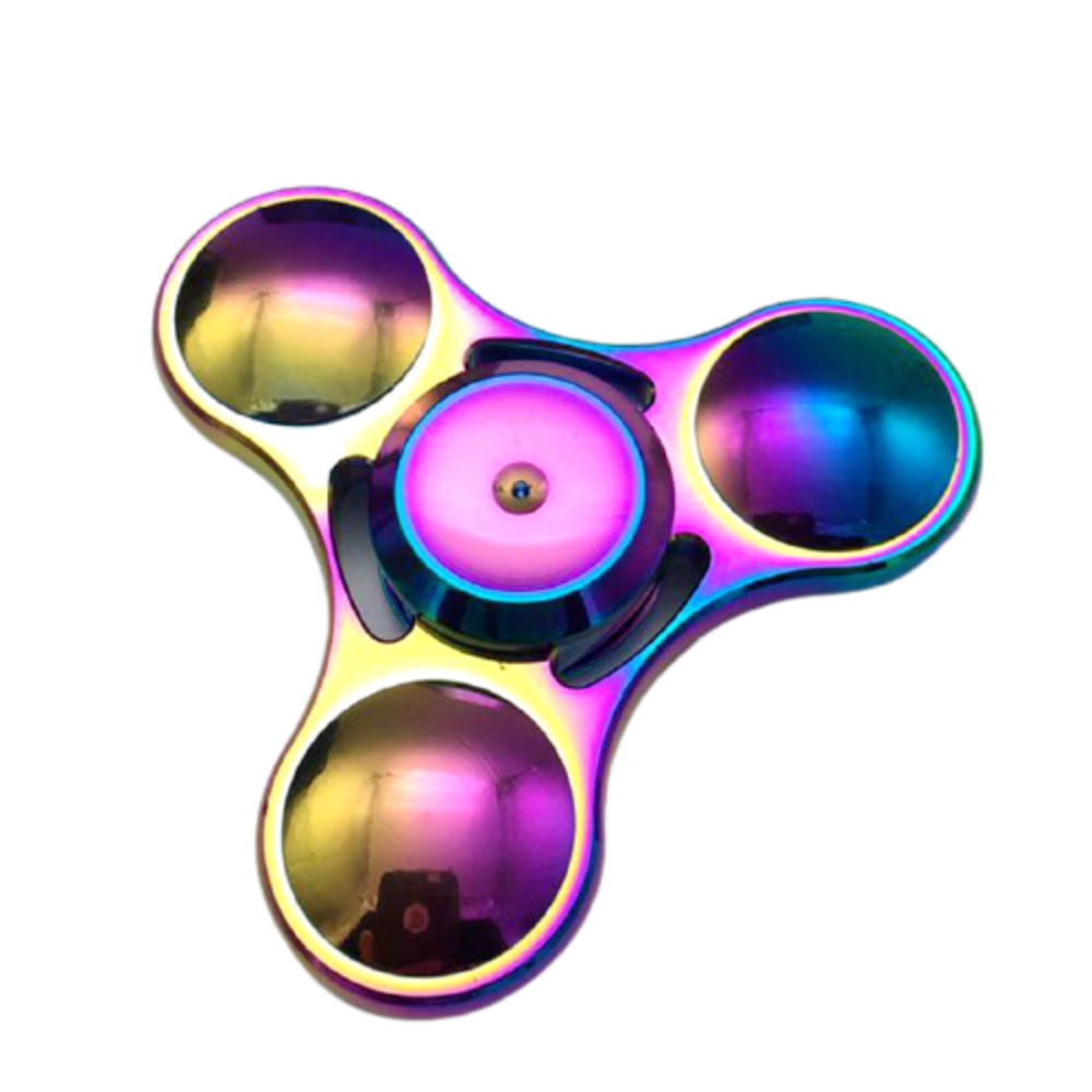 Fidget Hand Spinner Metal Anti Stress Triangular Multicolorido ...