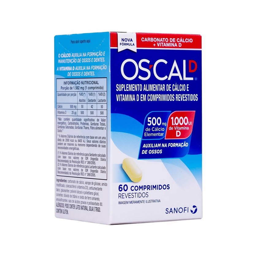 Os-Cal D 500mg/1000ui 60 Comprimidos | Shopee Brasil
