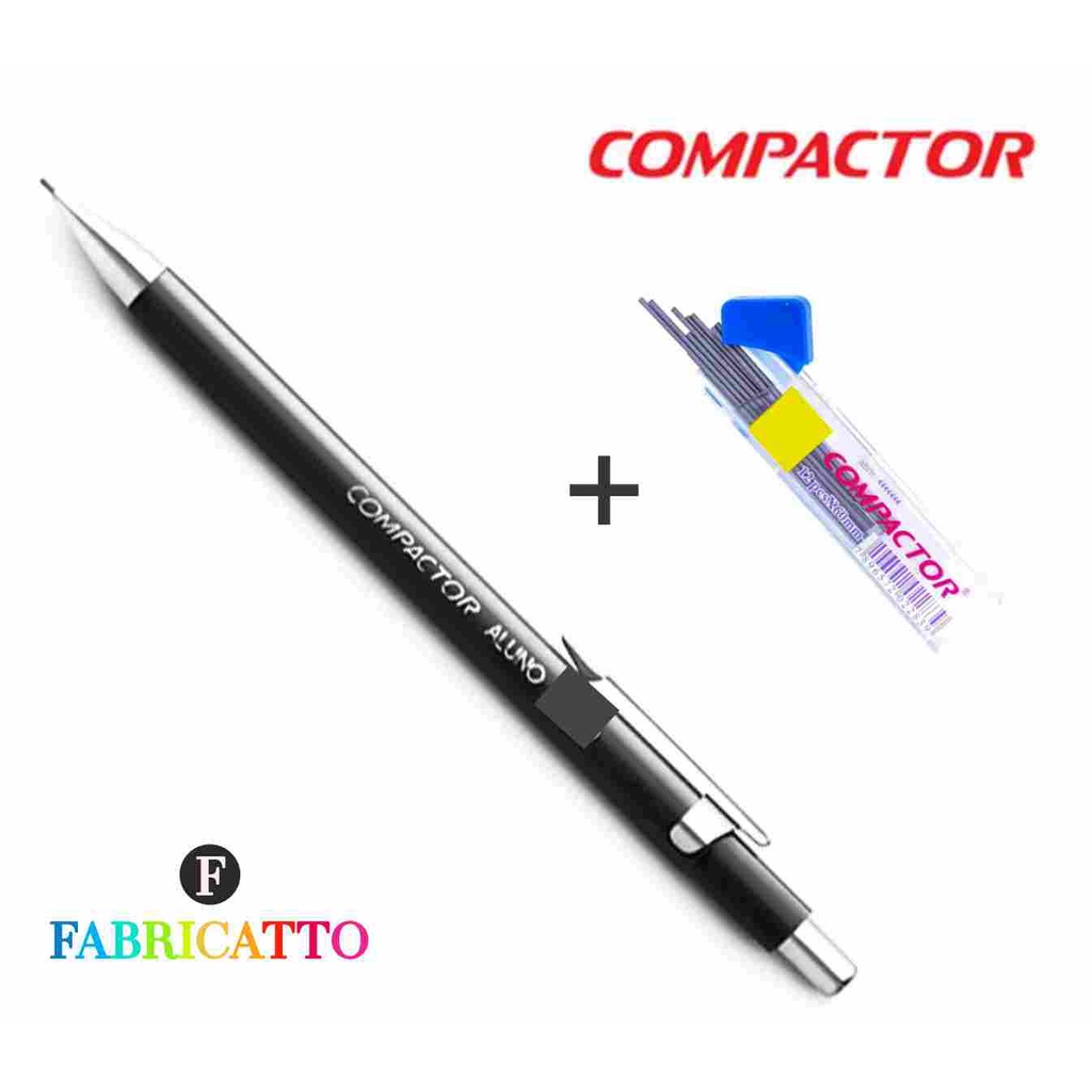 Kit Lapiseira Aluno Compactor + Grafite 2B C/ 24 minas | Shopee Brasil
