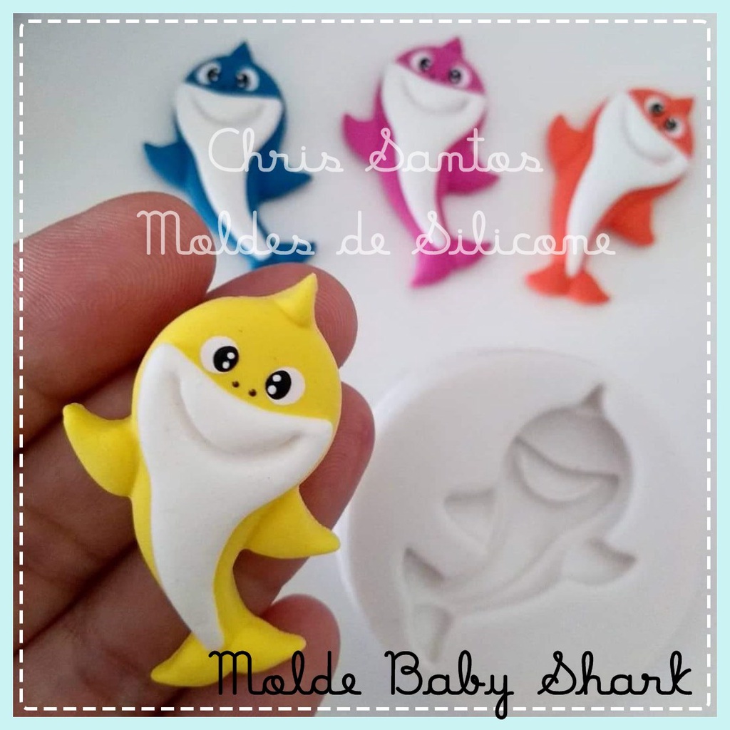 Molde de Silicone Baby Shark | Shopee Brasil