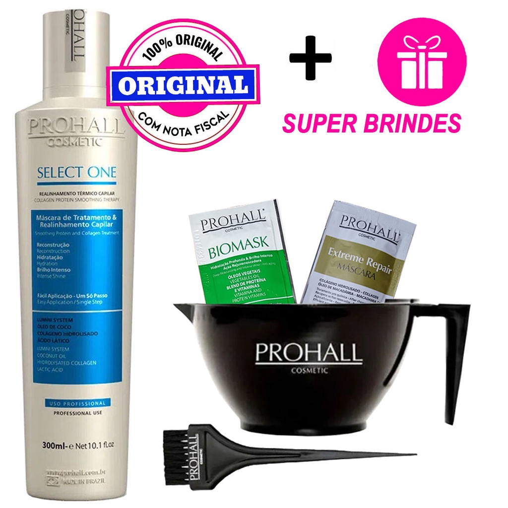 Escova Progressiva Prohall Select One Profissional Original Sem Formol ... Escova Progressiva Prohall Select One Profissional Original Sem Formol ...