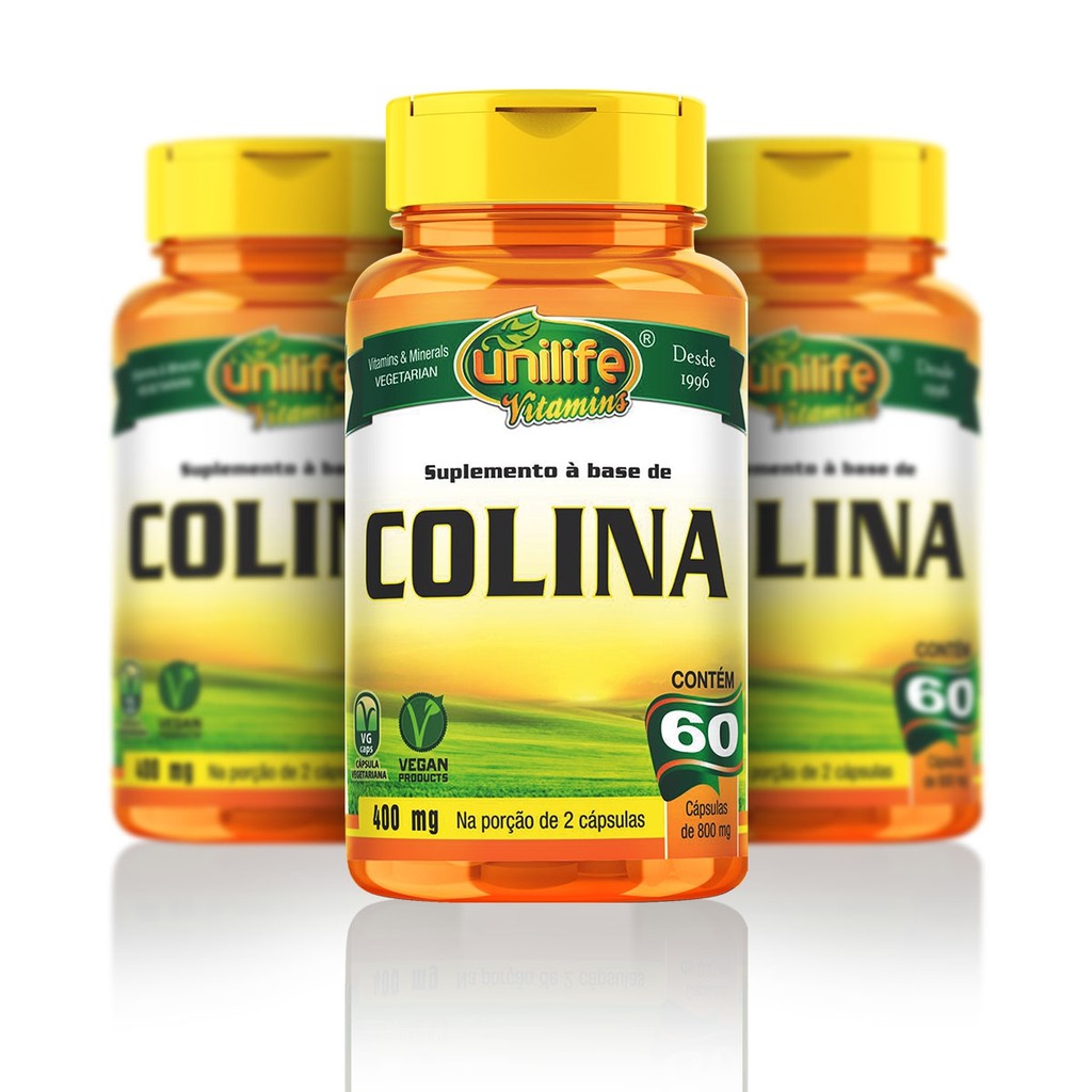 Suplemento a Base de Colina Vegano 400mg - UNILIFE | Shopee Brasil