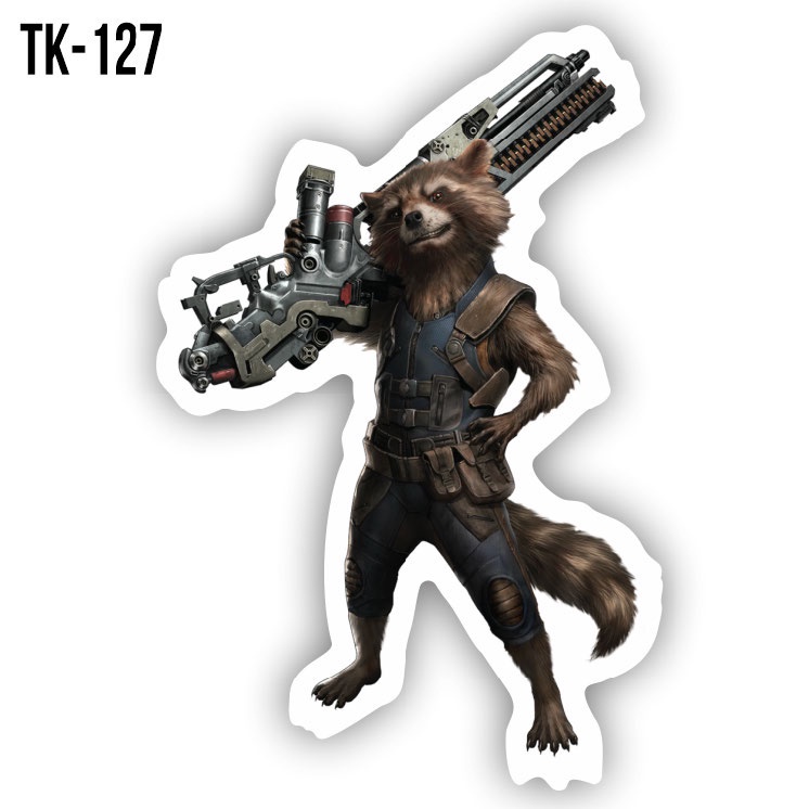 ADESIVO MARVEL - ROCKET STICKER 10X10CM | Shopee Brasil