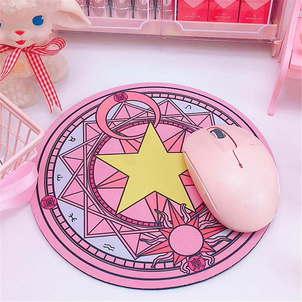 Mouse Pad Redondo Fofo Sakura Cardcaptor Rosa | Shopee Brasil