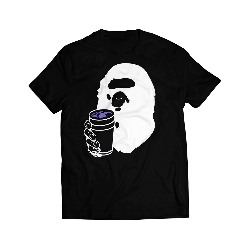 camiseta bape lean copo roxo preta | Shopee Brasil