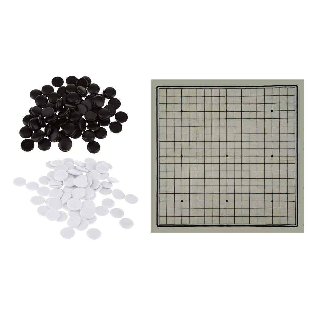 Jogo Go Weiqi Baduk Branco e Preto com Estojo e Tabuleiro Simples ...