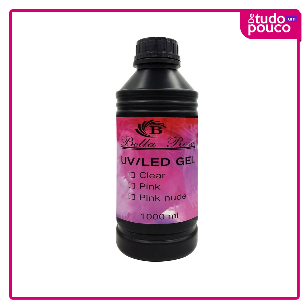 Gel de 1000ml da Bella Rosa UV/LED Unhas Acrigel Porcelana Manicure ...