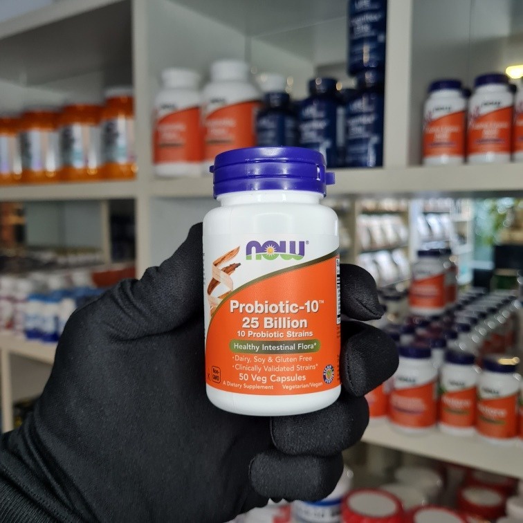 Probiotic-10 25 Billion - 50 Caps - Now (prebiotico) | Shopee Brasil