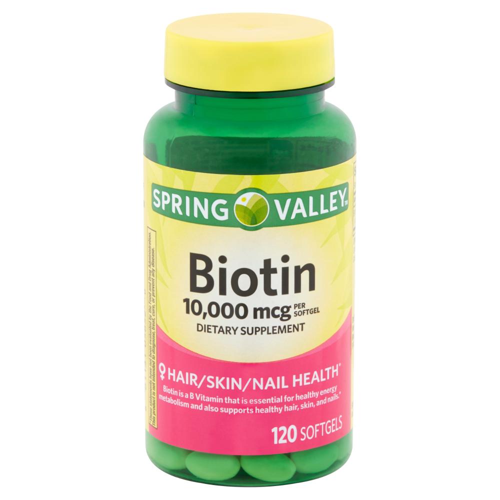 SUPLEMENTO SPRING VALLEY BIOTINA 10000MCG COM 120 COMPRIMIDOS | Shopee Brasil