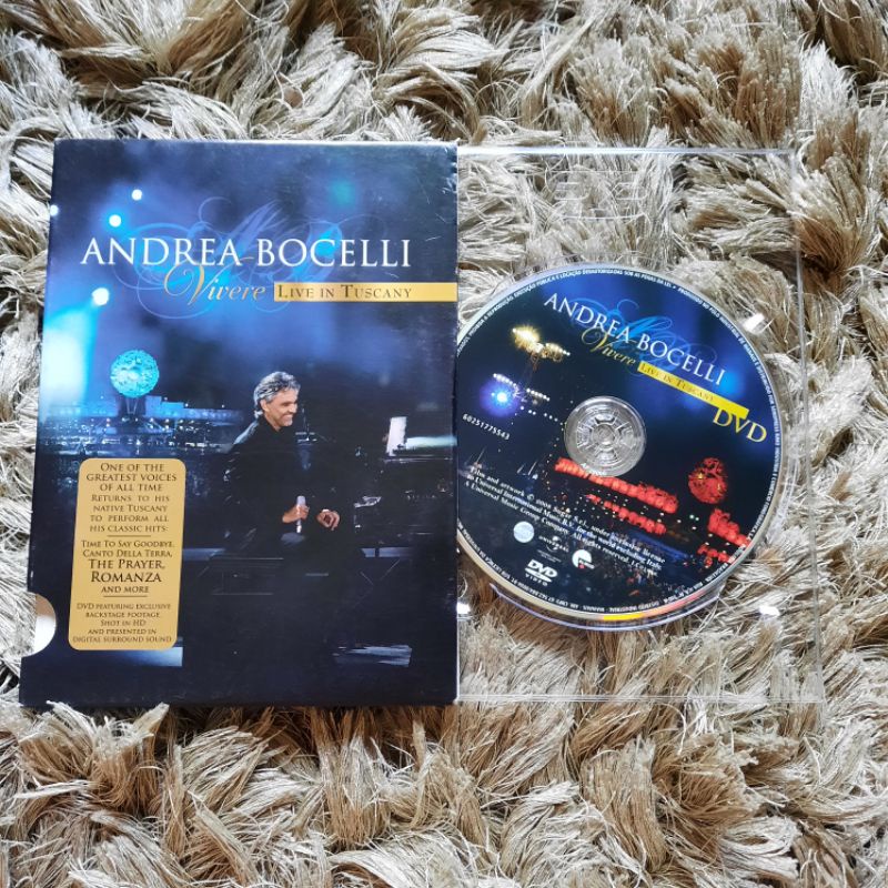 Dvd Andrea Bocelli - Vivere: Live In Tuscany (2008, Digipack) | Shopee ...