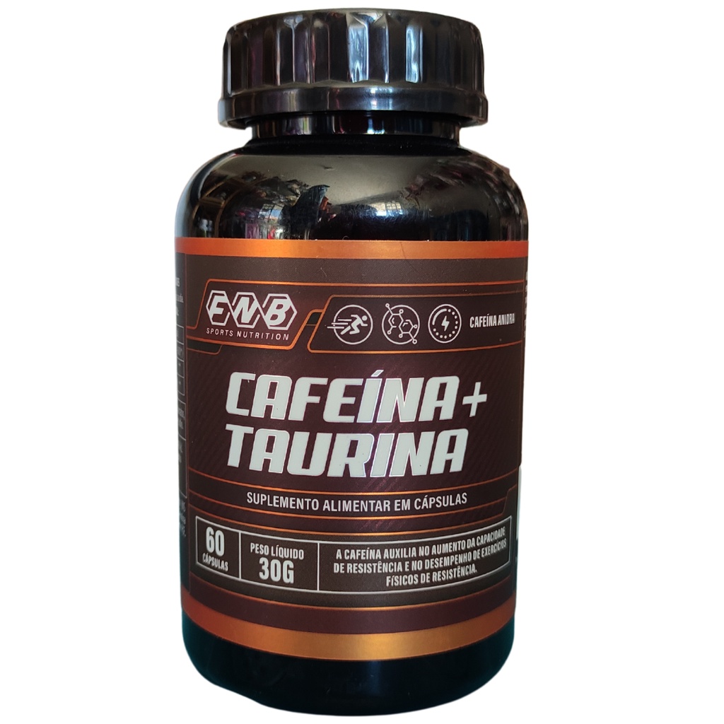 Cafeína + Taurina FNB Sports Nutrition 500mg 60 Cápsulas | Shopee Brasil