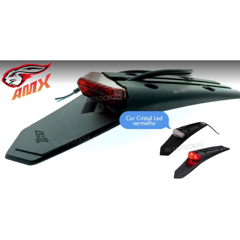 Paralama Rabeta C/ Lanterna Traseira Led Amx Universal | Shopee Brasil
