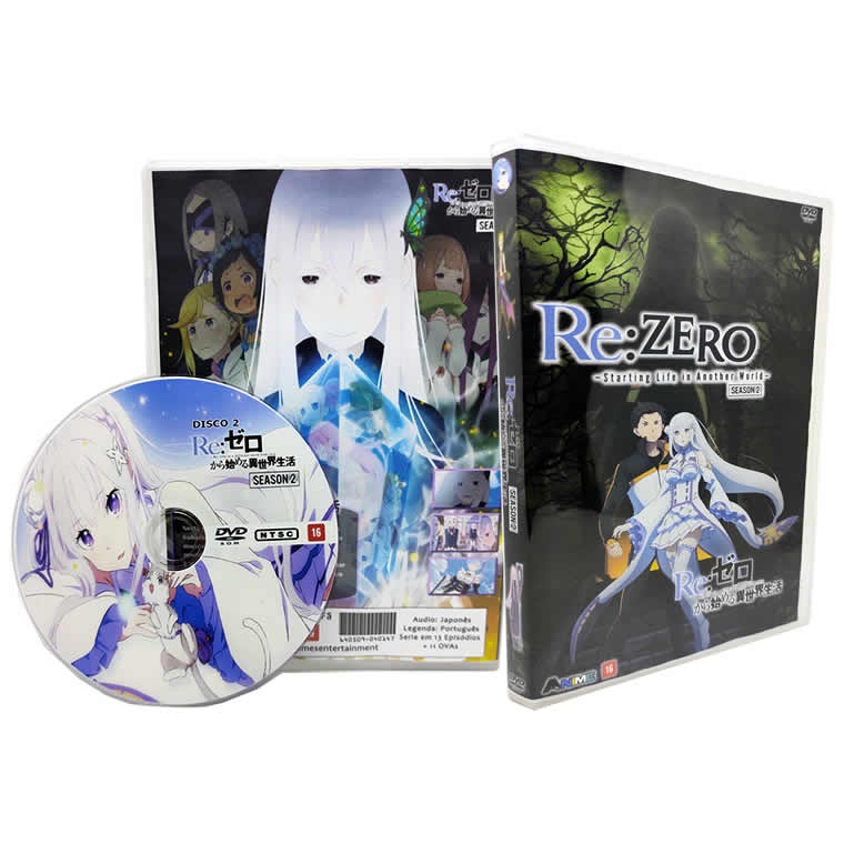 Dvd Re Zero 2 Dublado Life in a different world from zero | Shopee Brasil