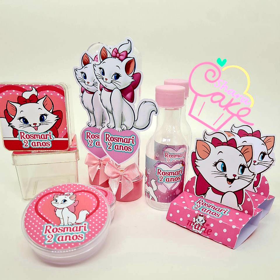 Kit Festa Gatinha Marie - 50 Peças | Shopee Brasil