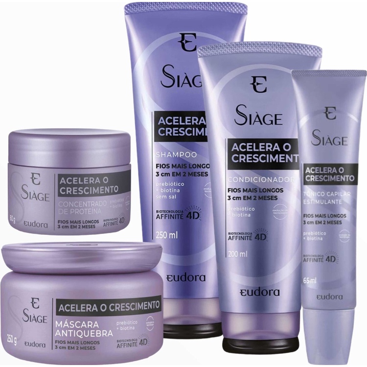Eudora Siàge Acelera o Crescimento - À ESCOLHER: Shampoo; Condicionador ...