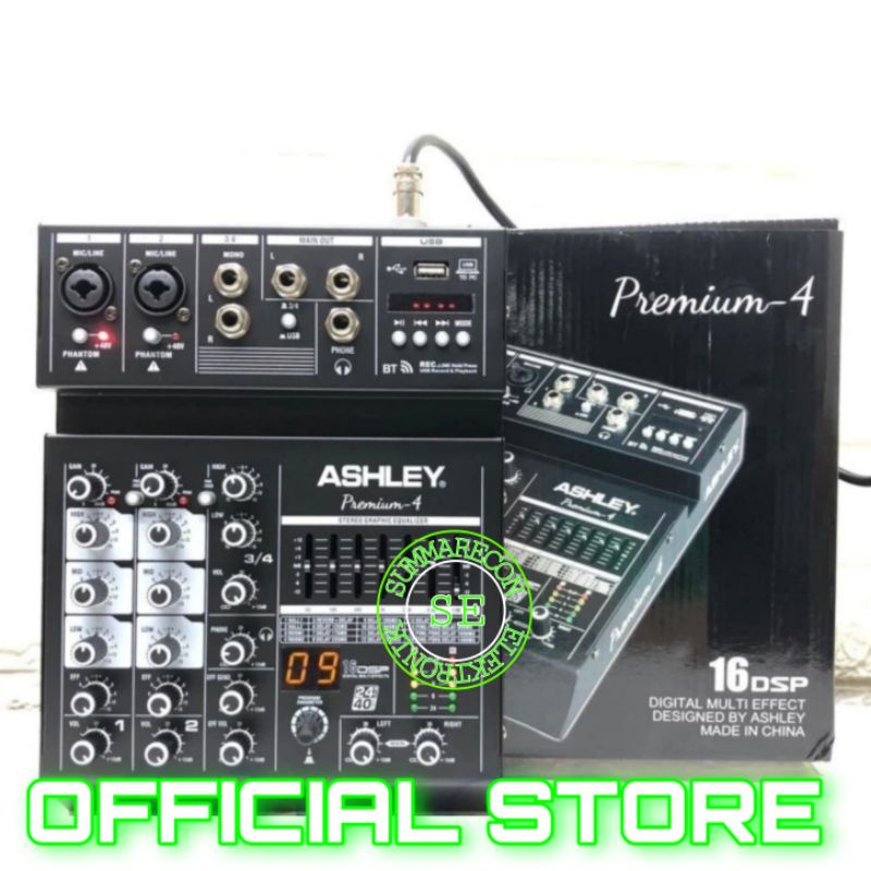 ashley mixer 4 Canais original premium 4usb Gravação bluetooth | Shopee ...