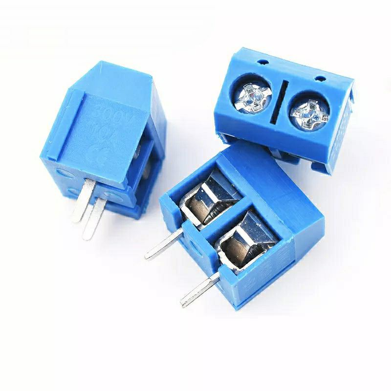 Conector Terminal Borne 2 Pinos Para Pcb 5mm - Kit 5 unidades | Shopee ...