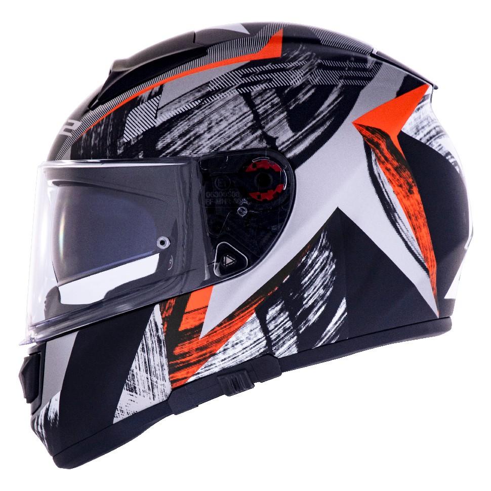 Capacete LS2 FF397 Vector Evo Scratch Preto Vermelho Prata Fosco ...