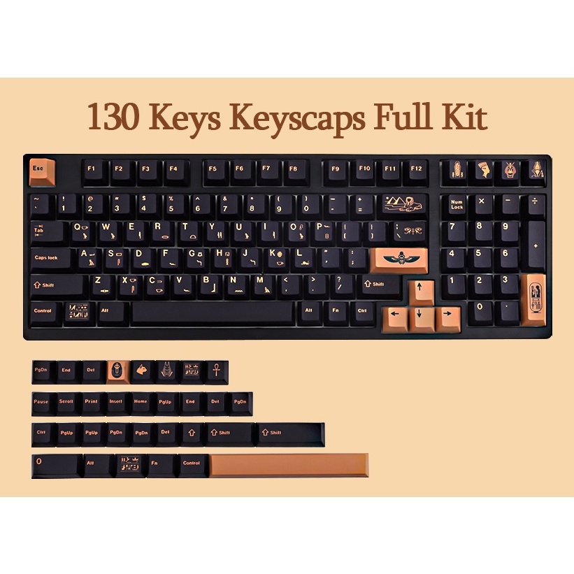 Chaveiro GMK Pharaoh Keycap , 130-Key Cherry Contour DYE-SUB Sublimação ...