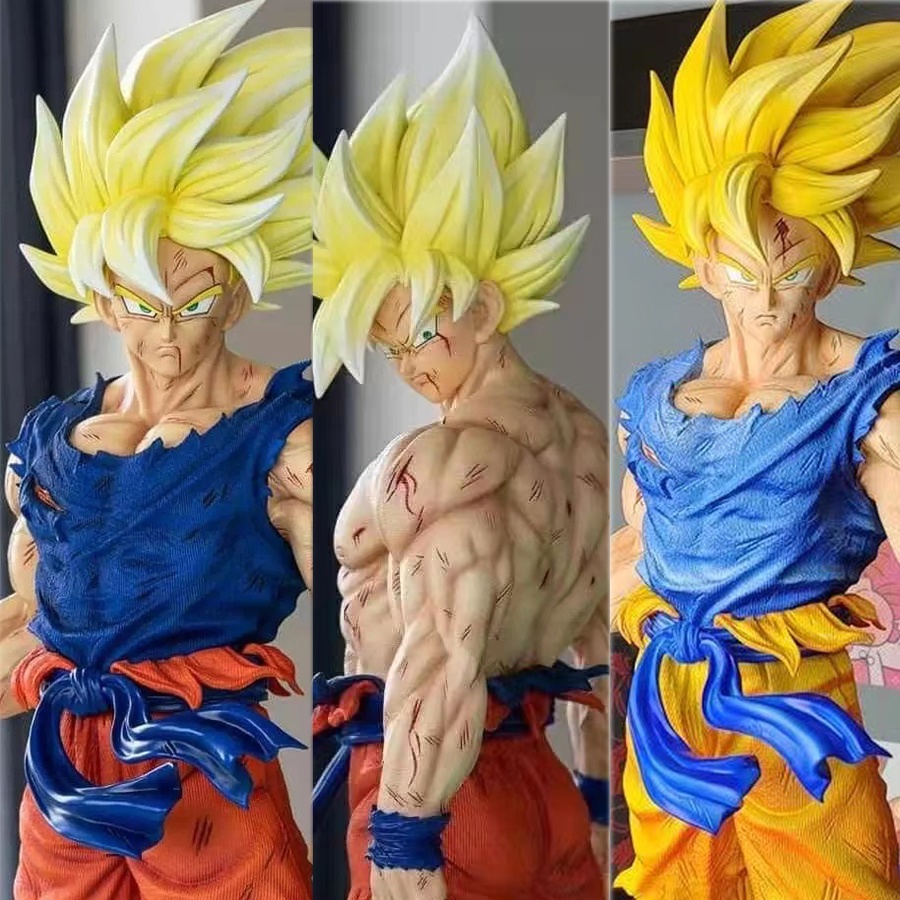 Bola De Dragão Z Goku 43CM Figura GK Super Saiyan Son Action Figure PVC ...