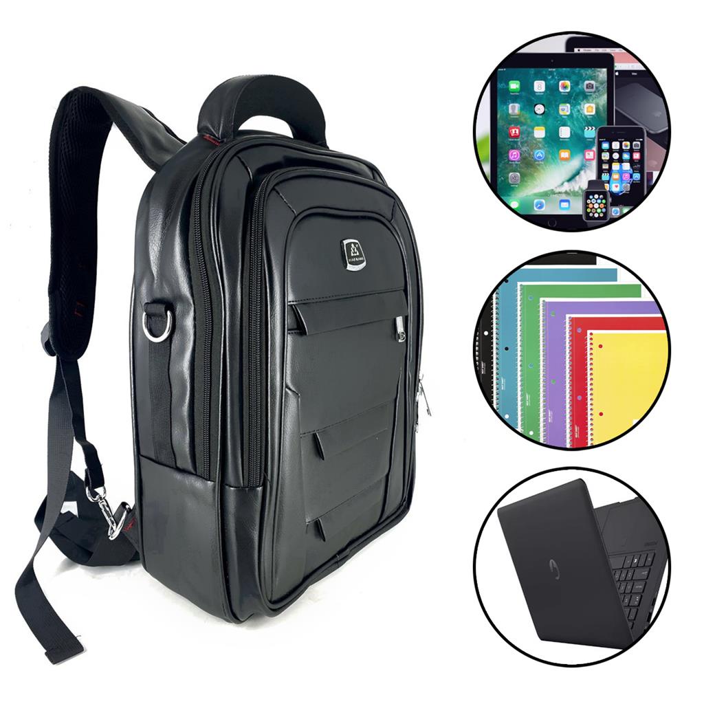 Mochila Bolsa Executiva Couro Notebook iPad Livros 30 Litros | Shopee Brasil